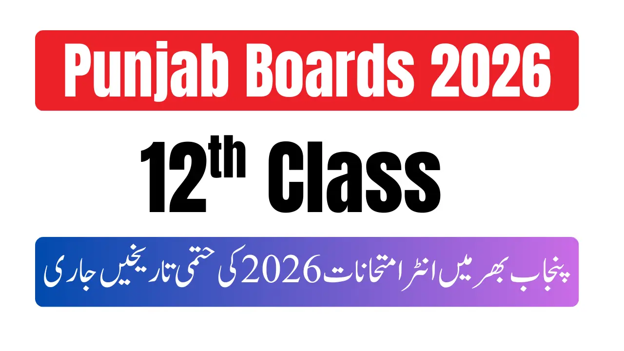 12th Class Date Sheet 2026 Punjab Board - 12th Class Date Sheet
